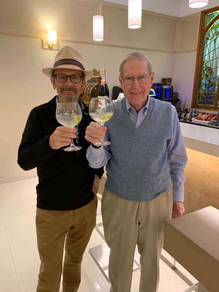 Rick Atkins and Jim Reilly toasting – The Boston Saengerfest Men's Chorus