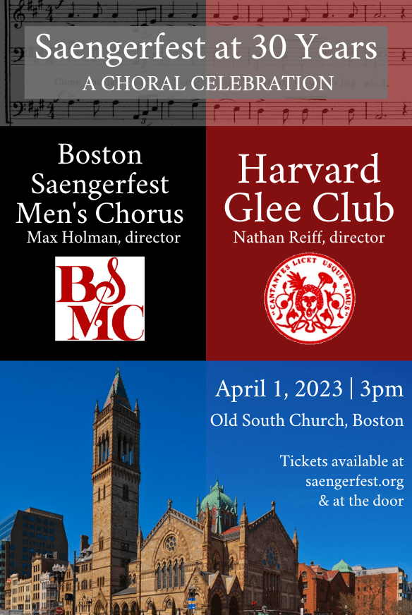 2023-01-26 Saengerfest at 30 Years Poster – The Boston Saengerfest Men ...